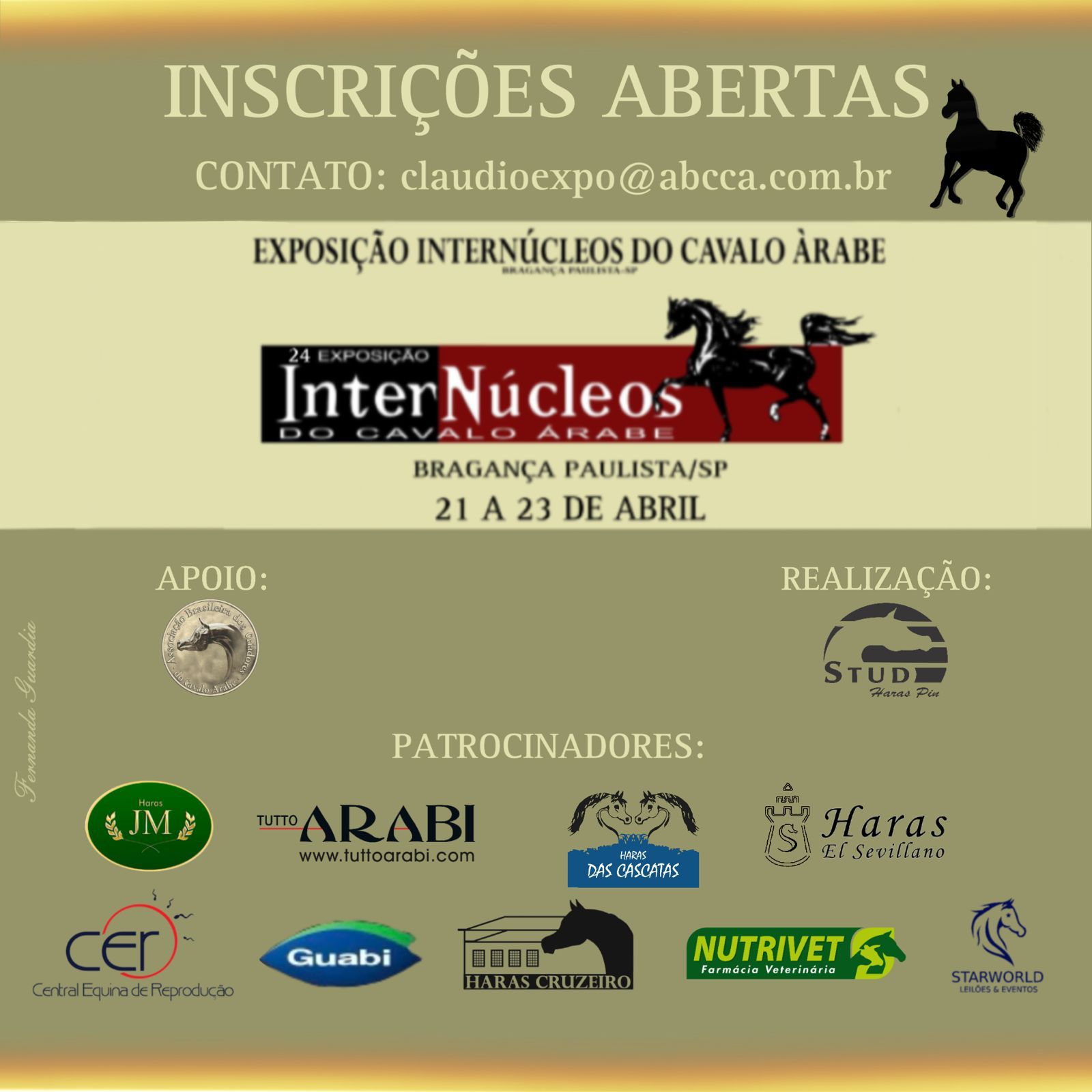 Inscrições para a 25ª Exposição Internúcleos do Cavalo Árabe terminam ...
